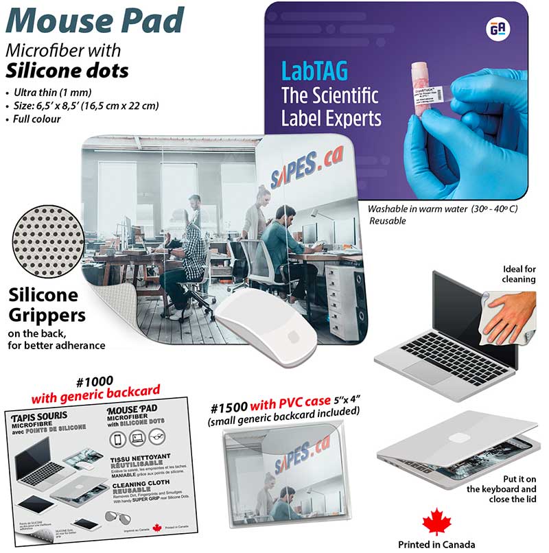 Mouse Pad | Tissu Microfibre sublimé